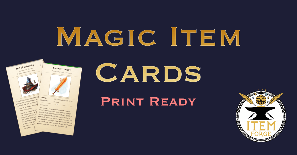 Magic Item Forge — D&D & Shadowdark Item Card Creator